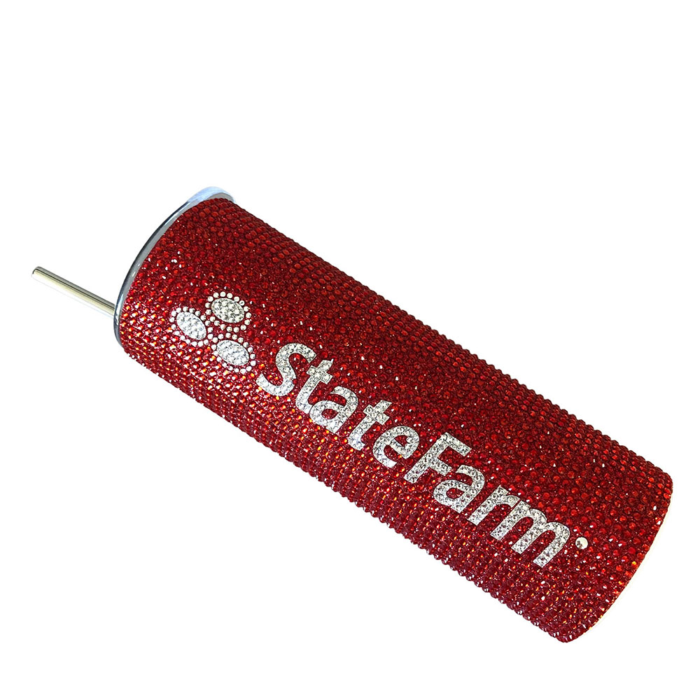 20 Ounce Stainless Steel Rhinestone Skinny Tumbler – Foxyware