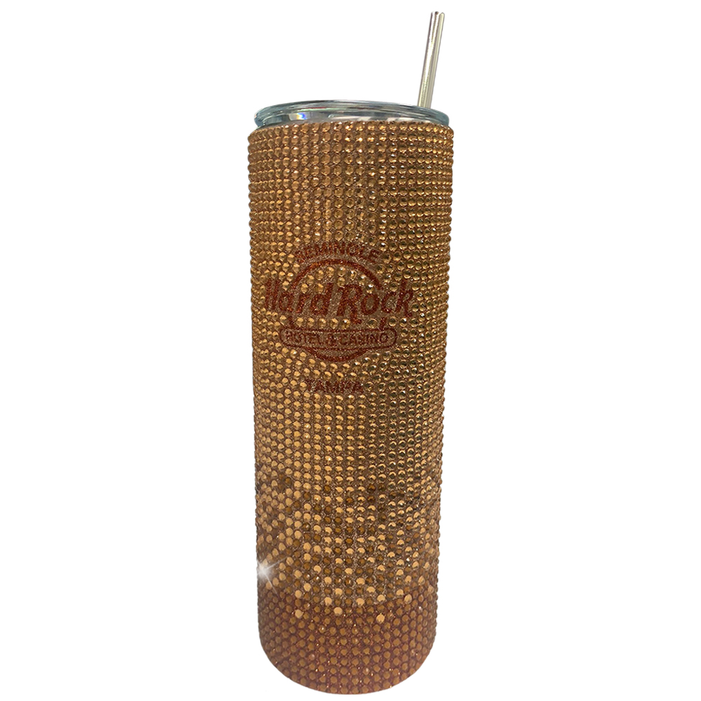 20 Ounce Stainless Steel Rhinestone Skinny Tumbler – Foxyware